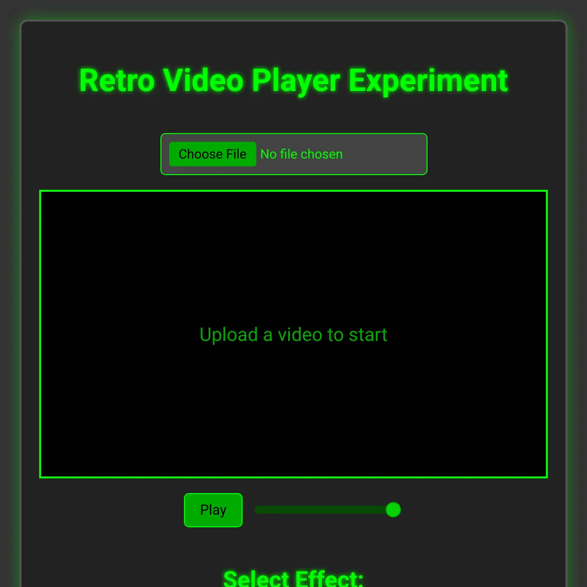 Retro Video Player