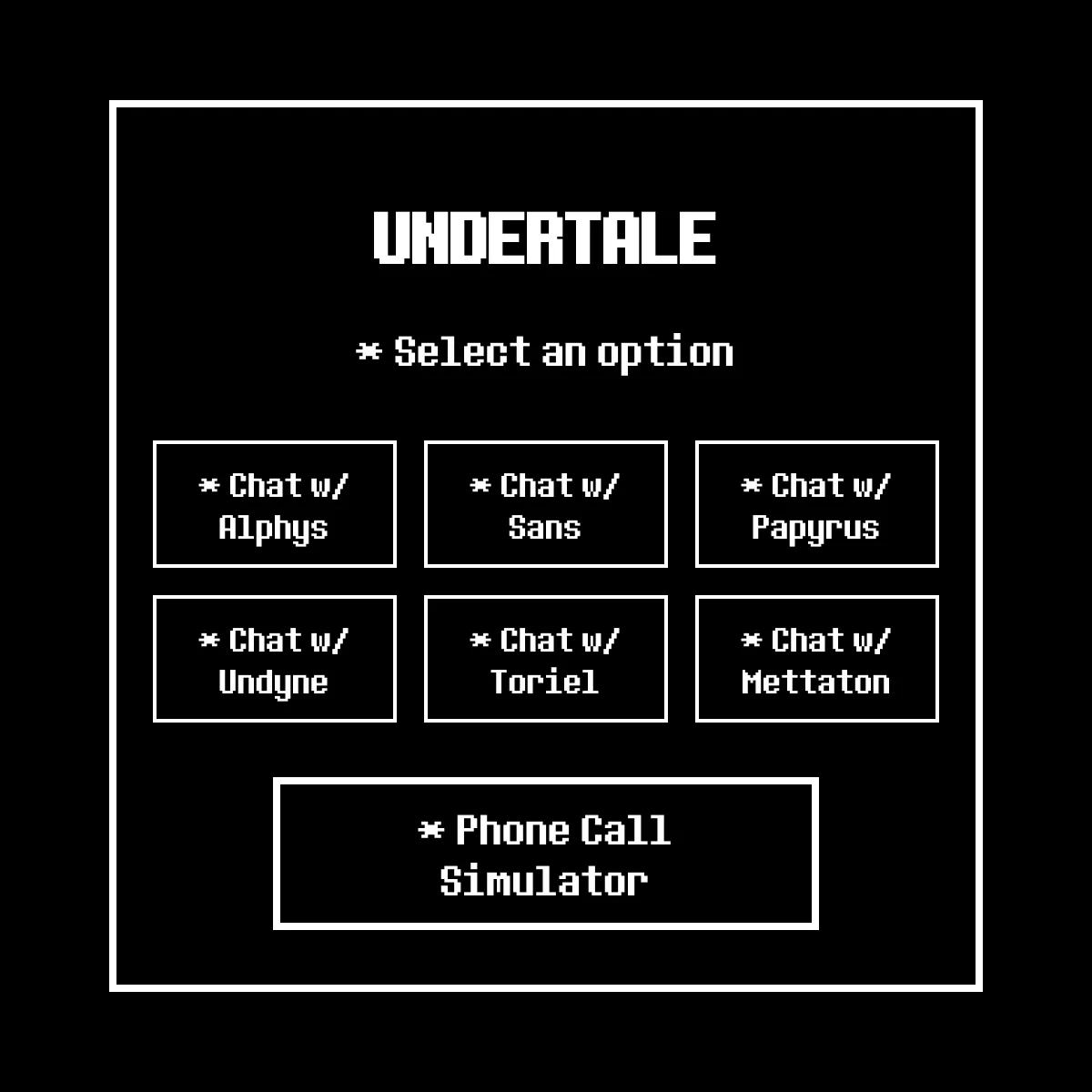 Chat with Undertale Characters