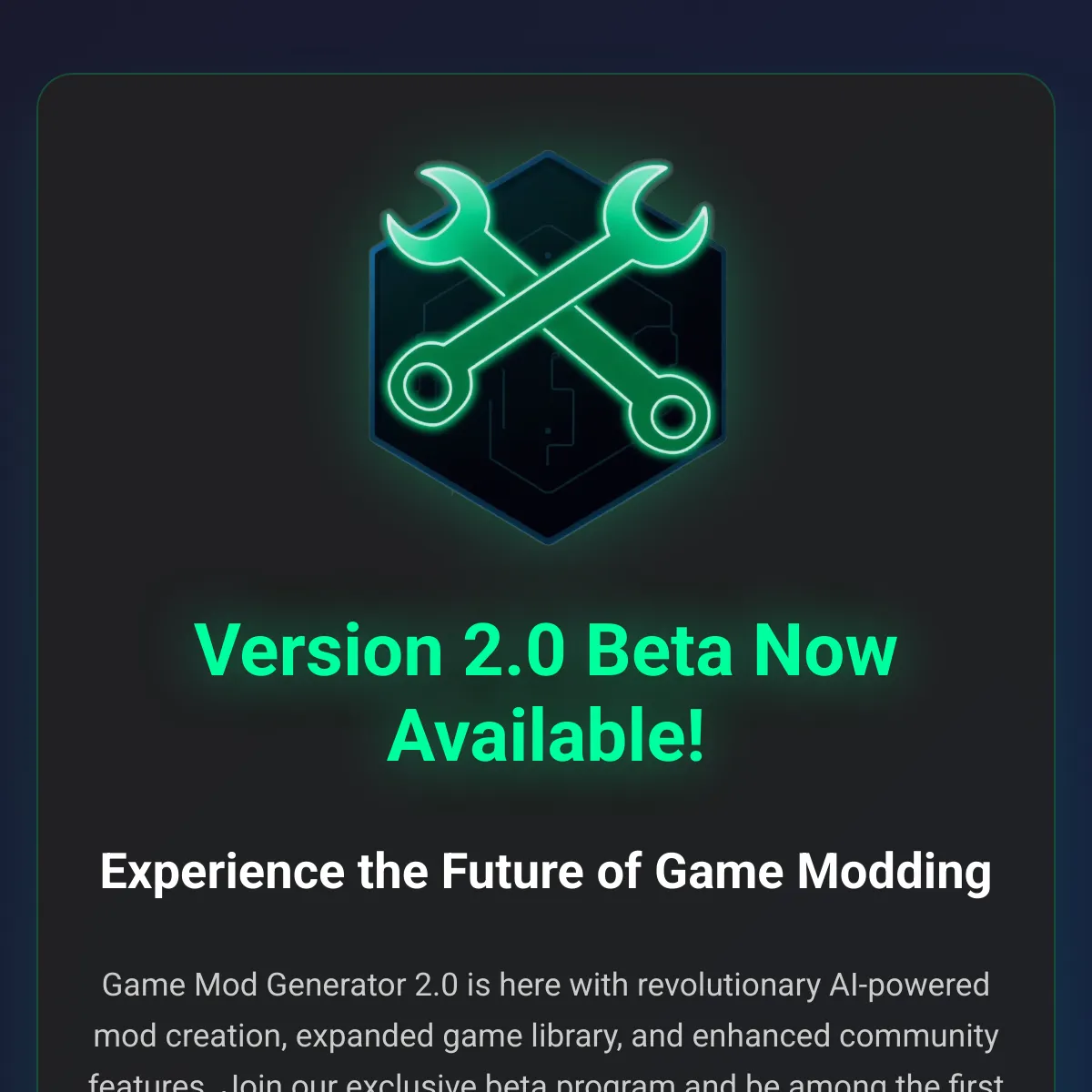 Game Mod Generator - V2 SOON