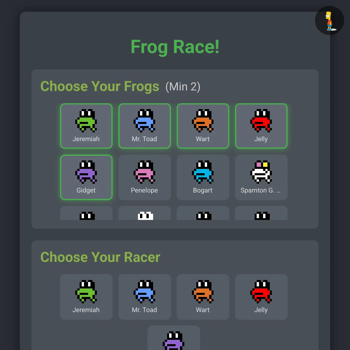 Frog Race