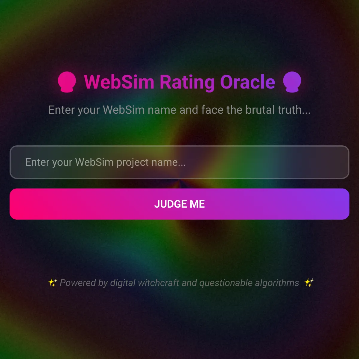 WebSim Rating Oracle 🔮