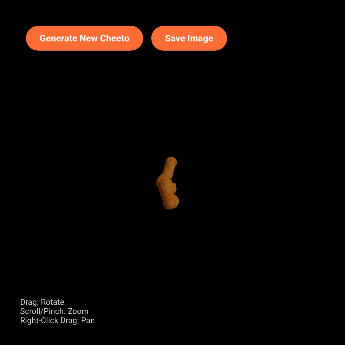 3D Procedural Cheeto Generator
