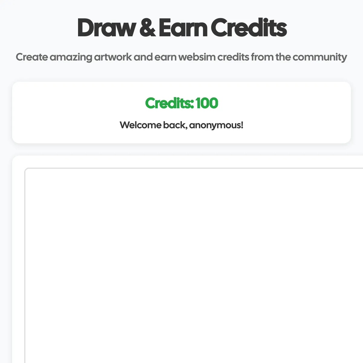 Draw & Earn - Creative Credits Platform