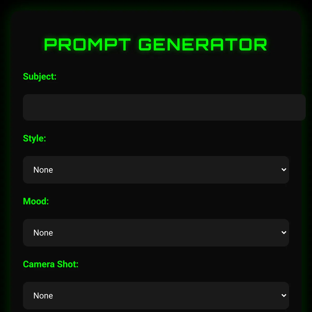 NEW PROMPT GENERATOR