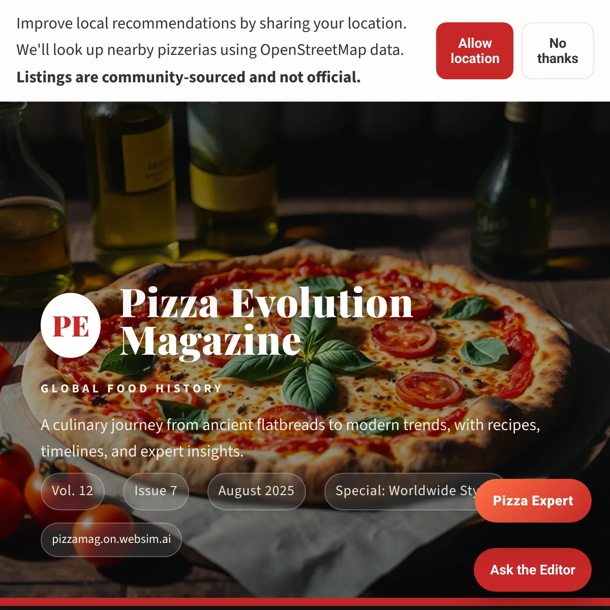 Pizza Evolution Tree