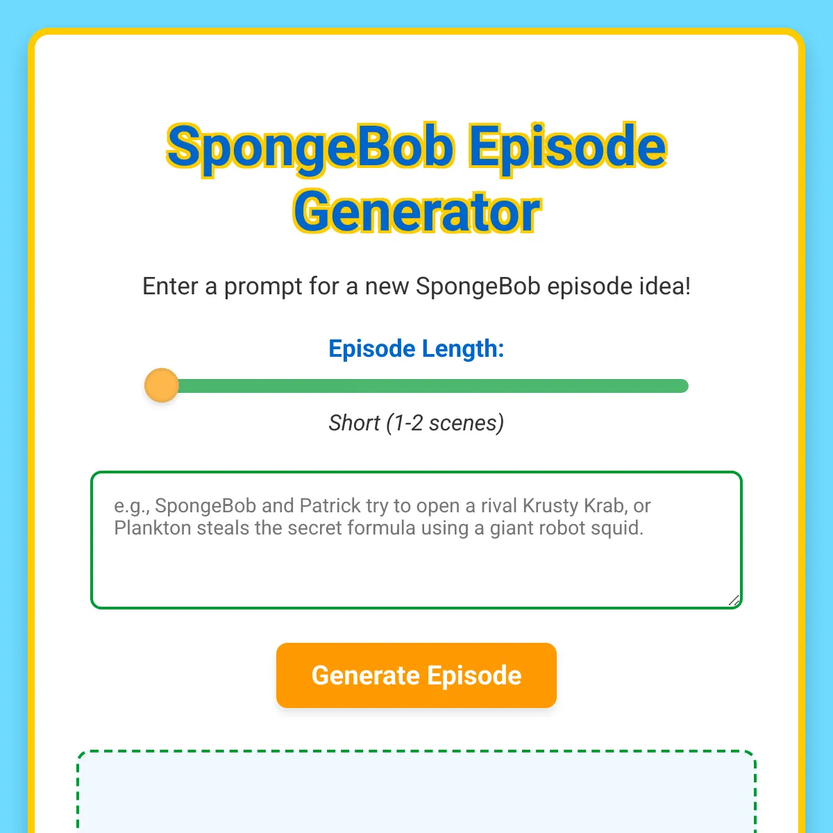 SpongeBob Episode Generator