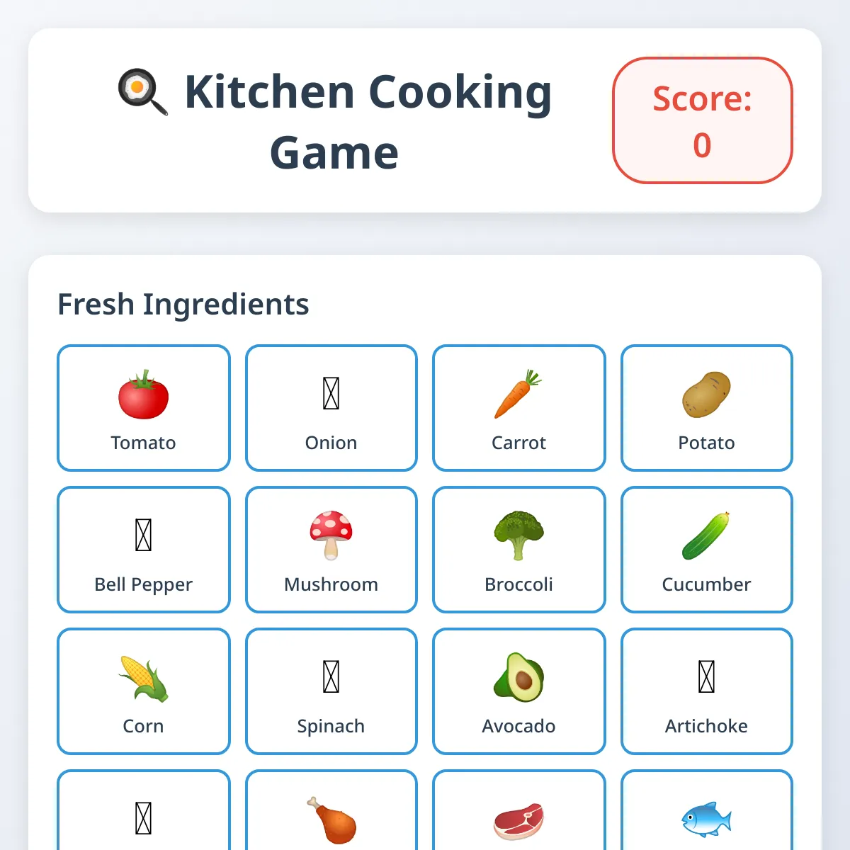 Kitchen Cooking Game