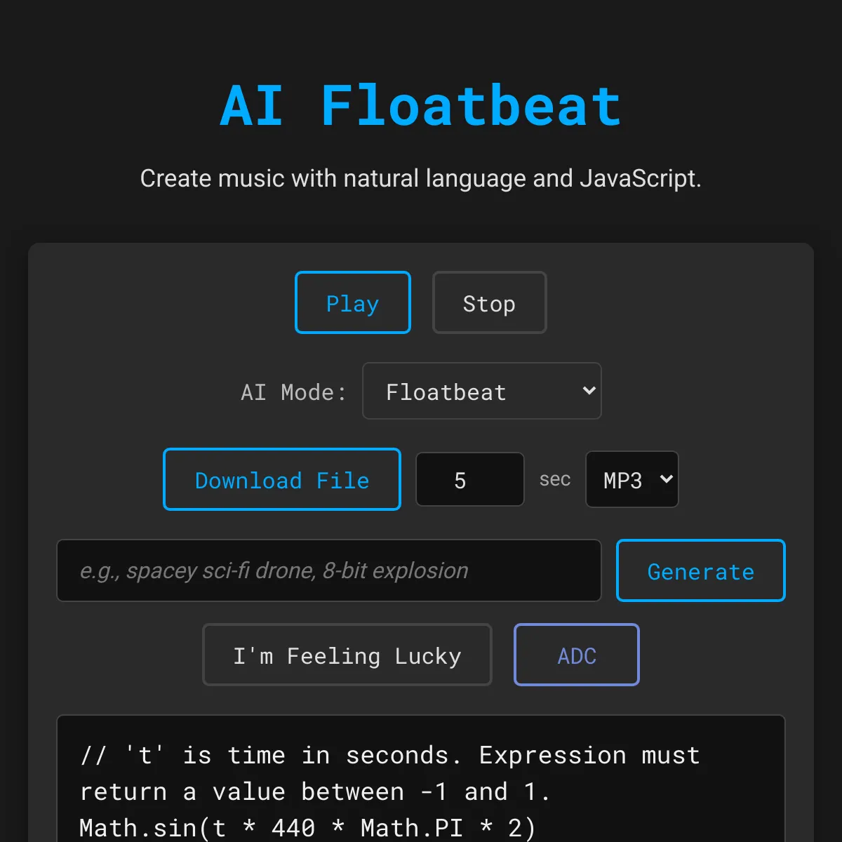 Ai Bytebeat, Ai Floatbeat And Ai Funcbeat
