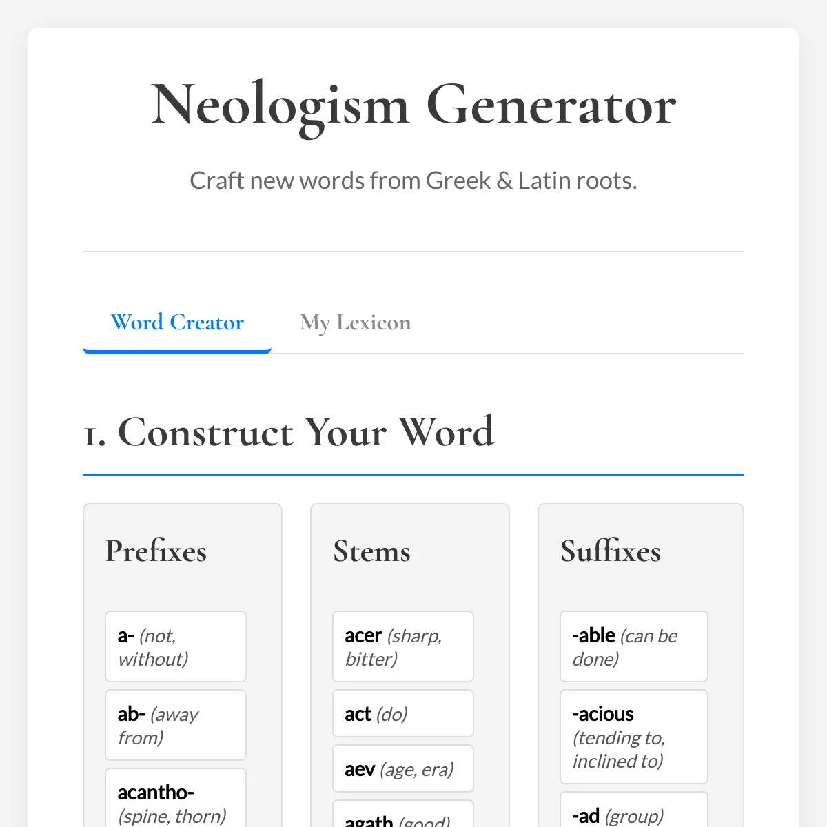 Neologism Generator