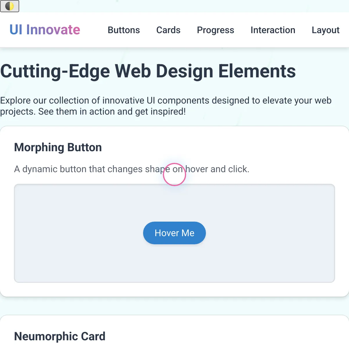 UI Innovate - Cutting-Edge Web Design Elements