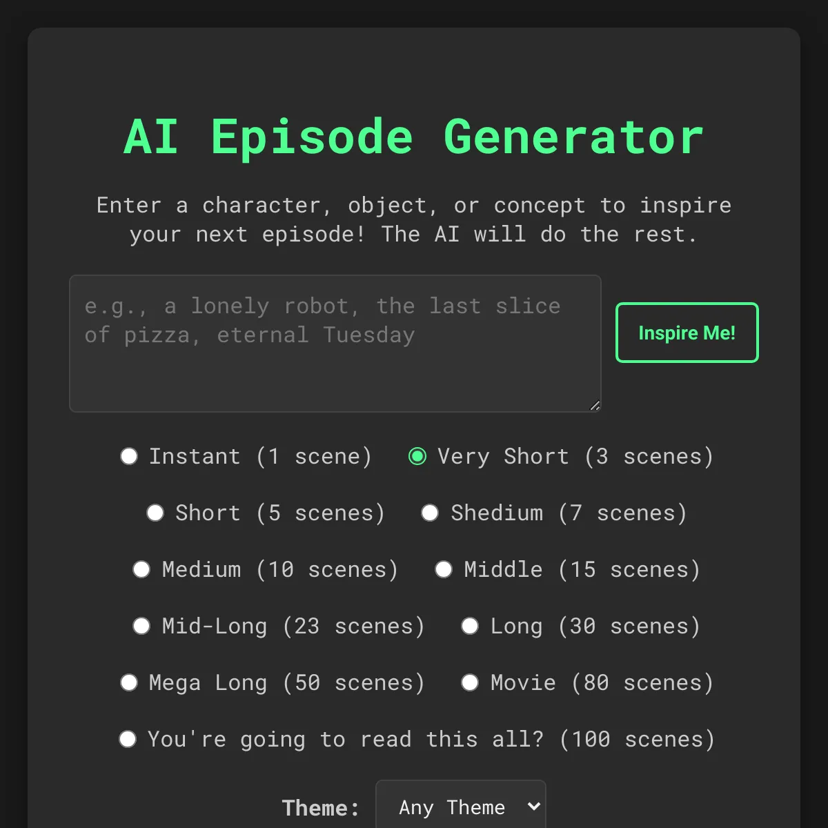 AI Episode Generator
