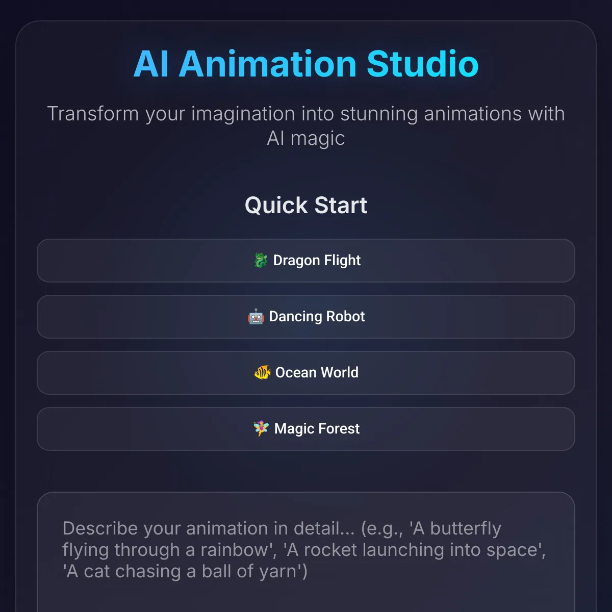 AI Animation Generator