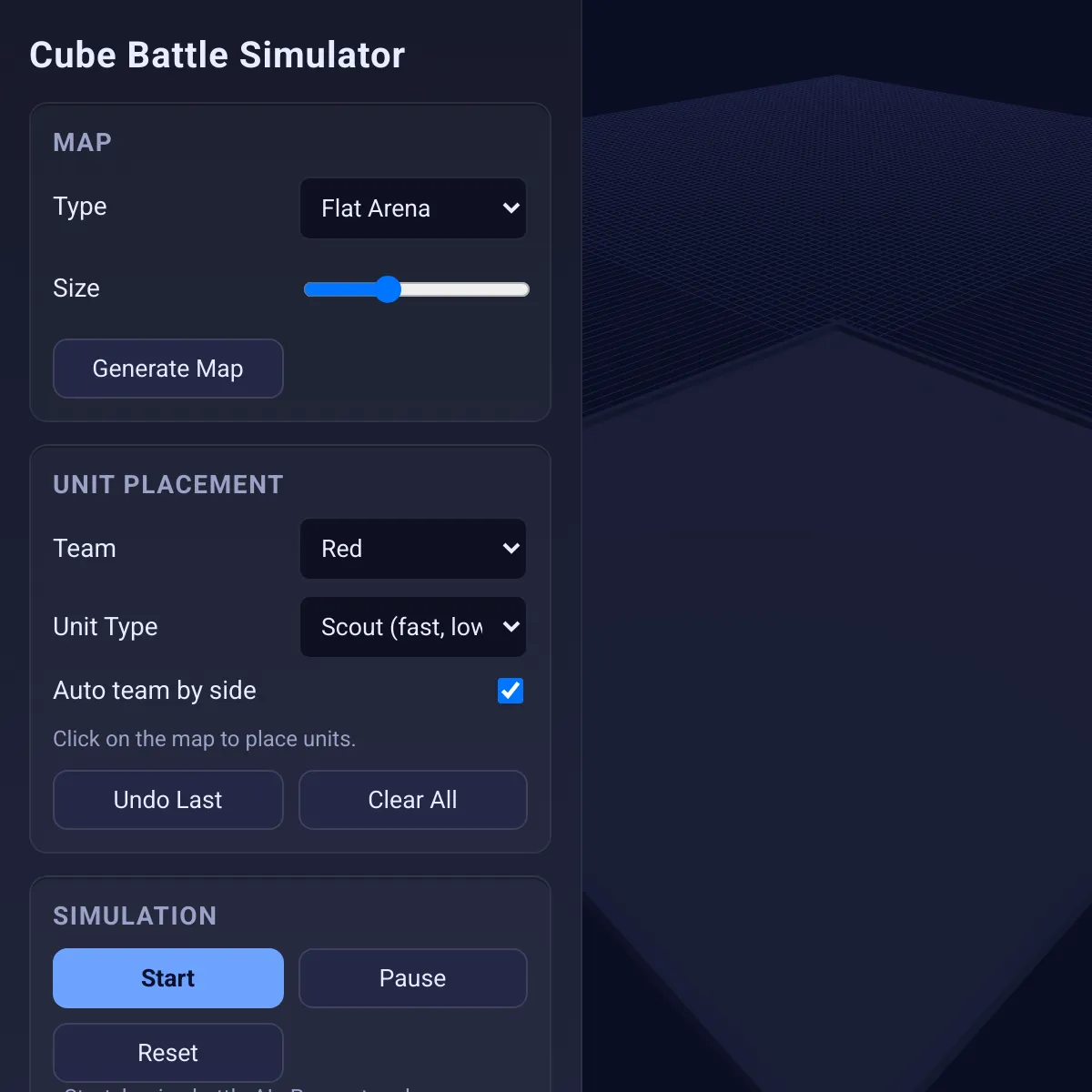 Cube Battle Simulator 3D