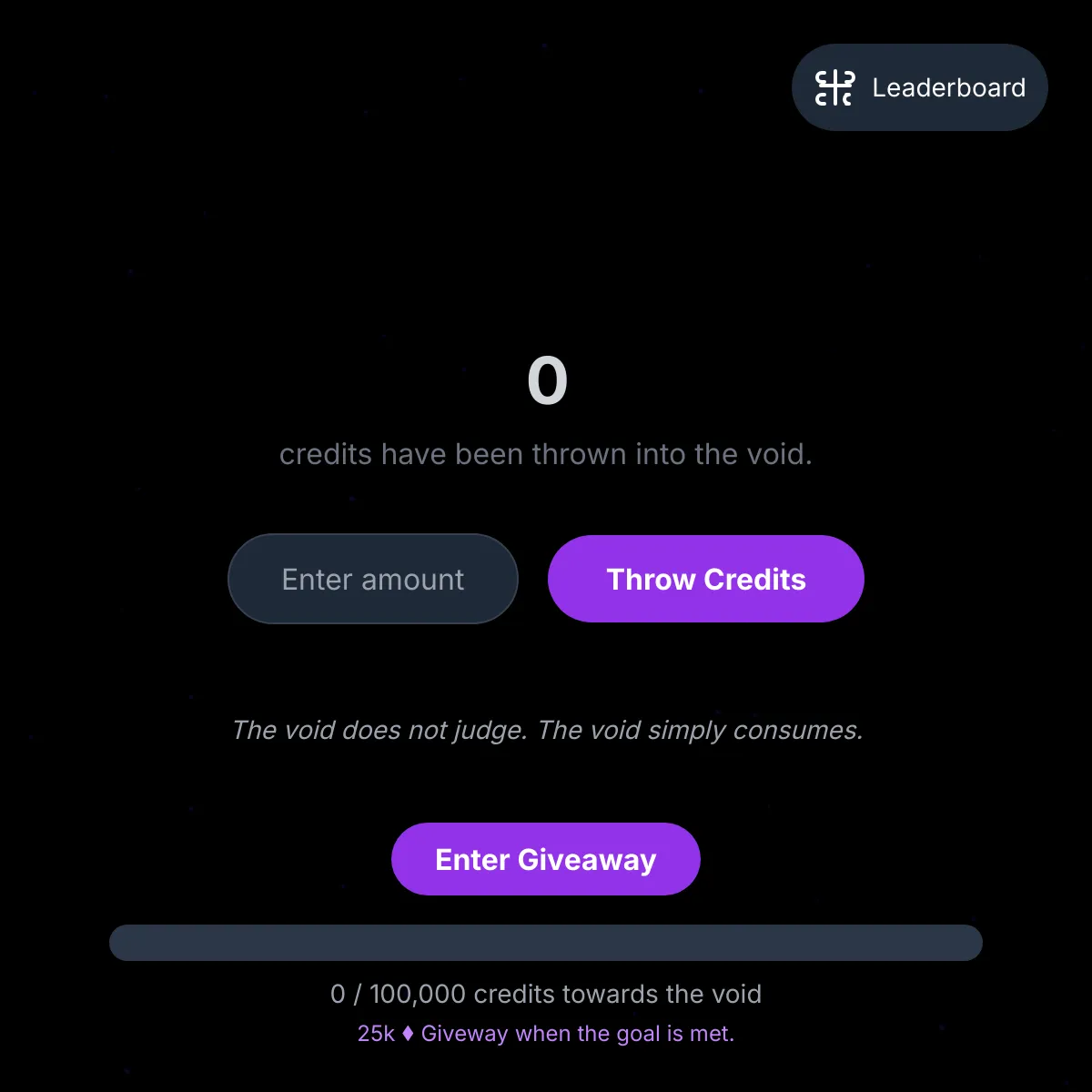 Throw Credits Into The Void once more