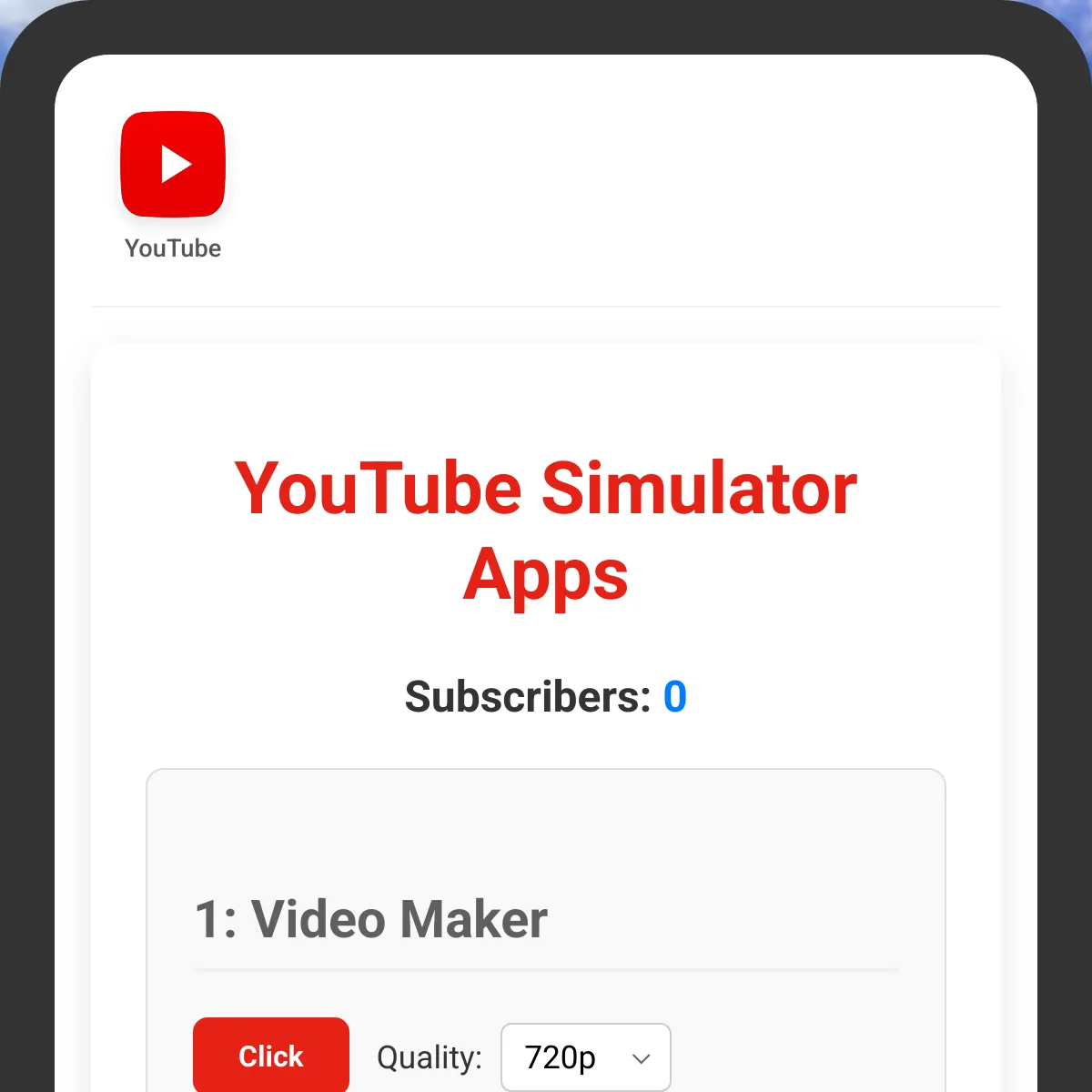 YouTube Simulator