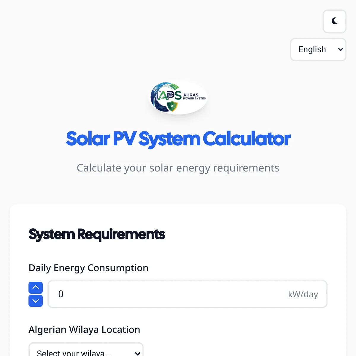 Solar PV System Calculator