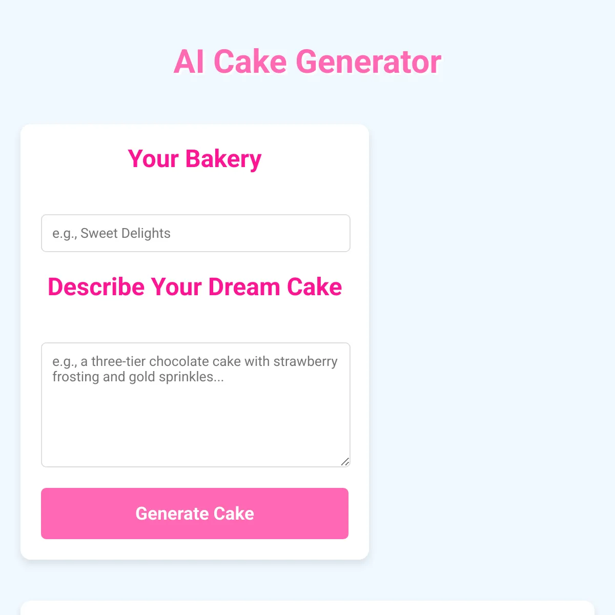 Cake Generator