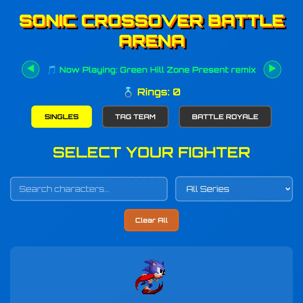 Sonic Crossover Battle Arena