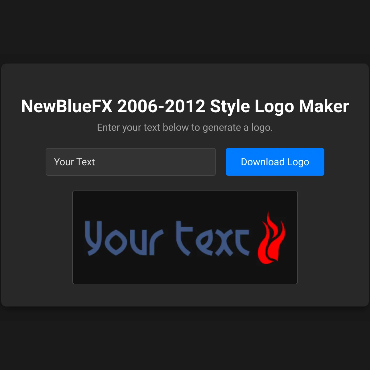 NewBlueFX 2006-2012 Style Logo Maker