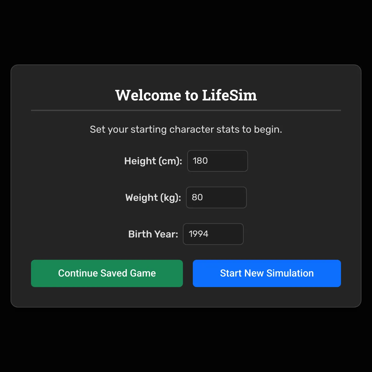 Gain Weight Simulator