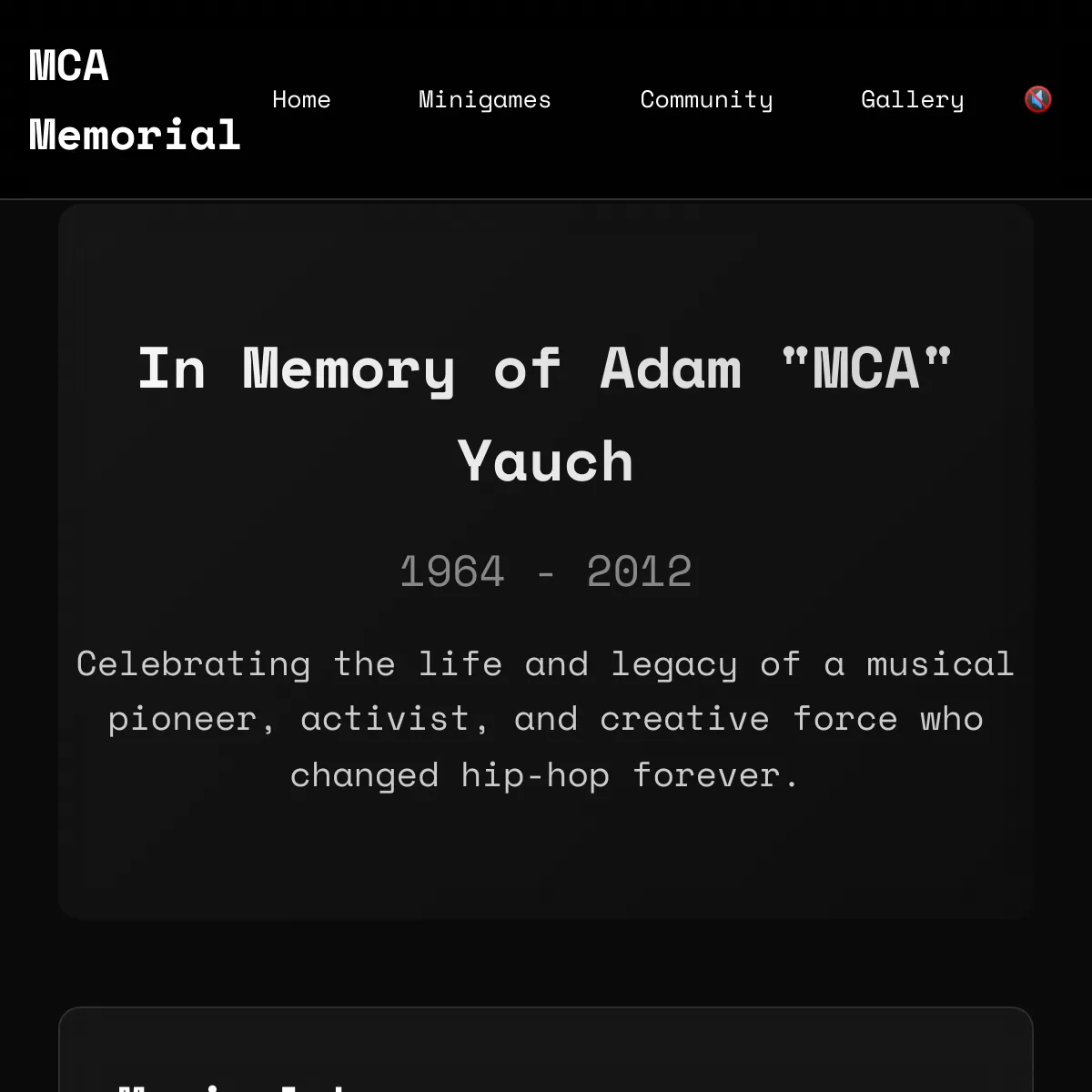 MCA Memorial - Adam Yauch Tribute