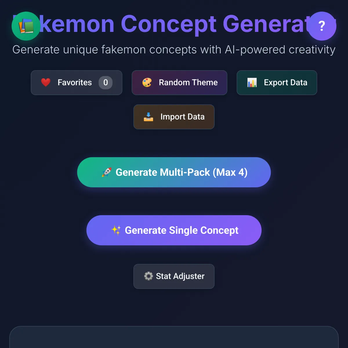 Fakemon Concept Generator