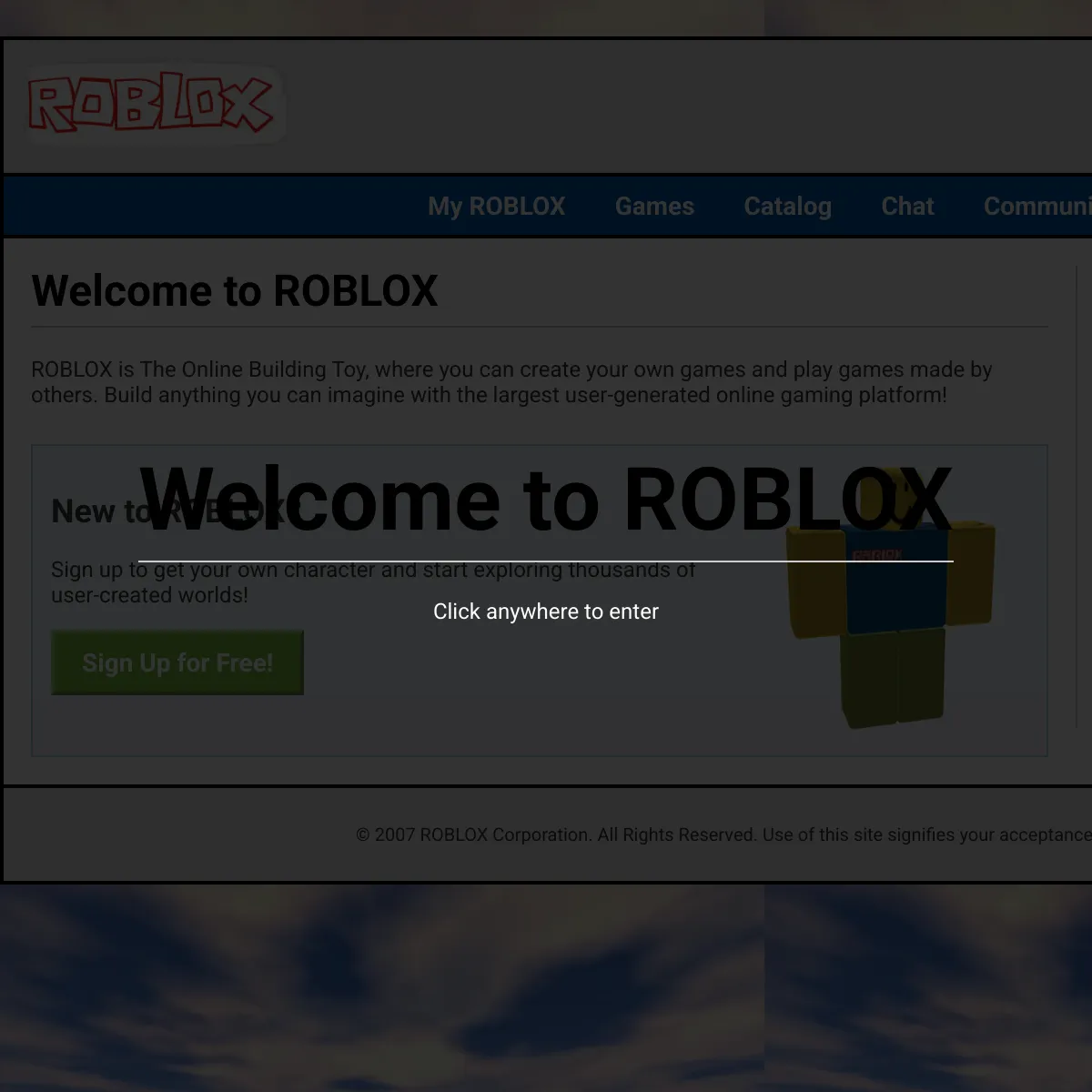 Welcome to ROBLOX!
