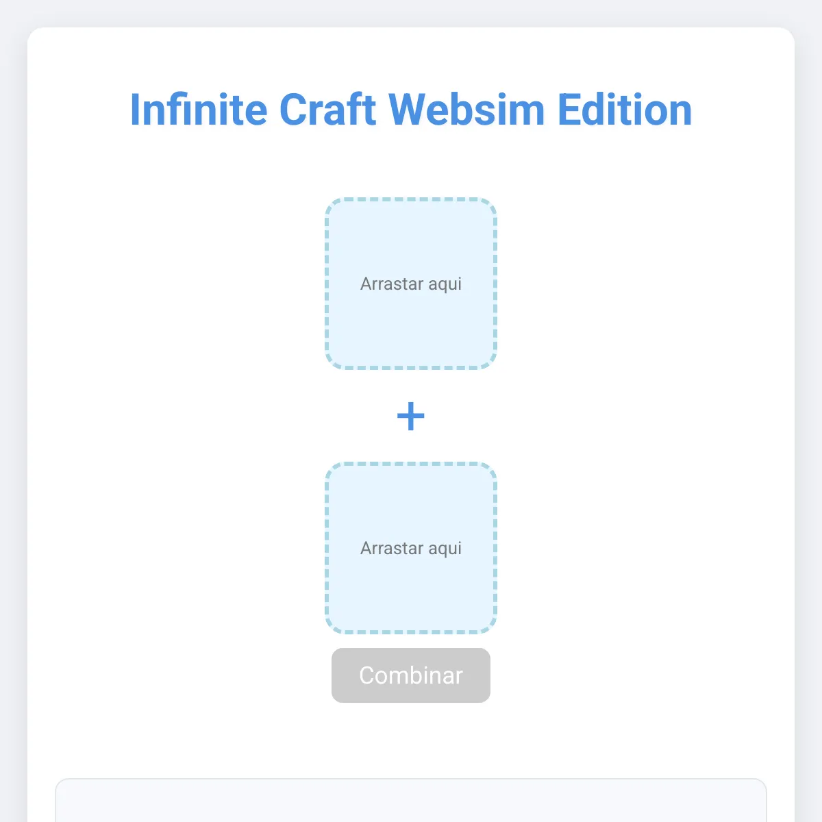 Infinite Craft Websim Edition