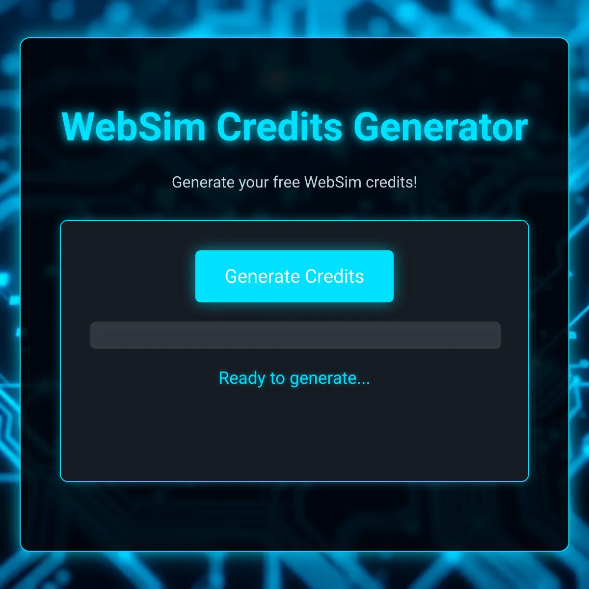 Free Websim Credits Generator