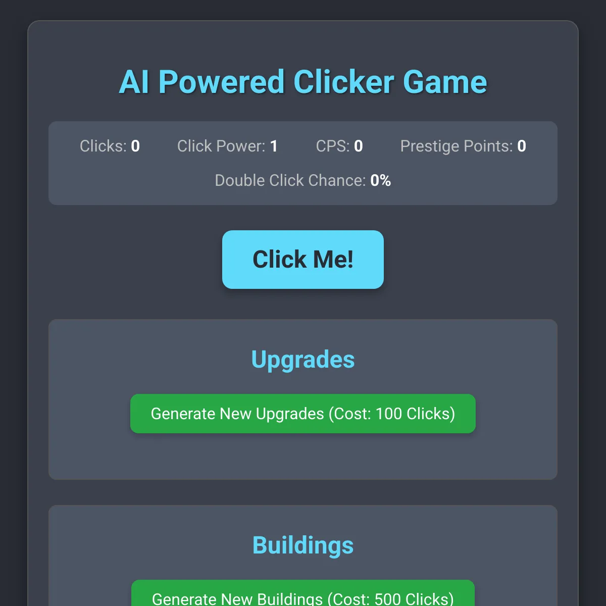 Clicker Upgrade AI Maker