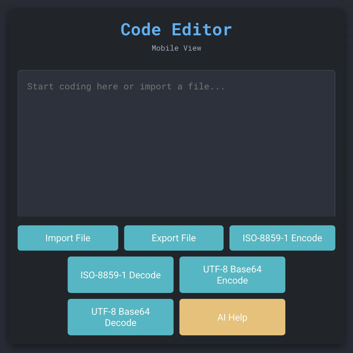 Web Code Editor