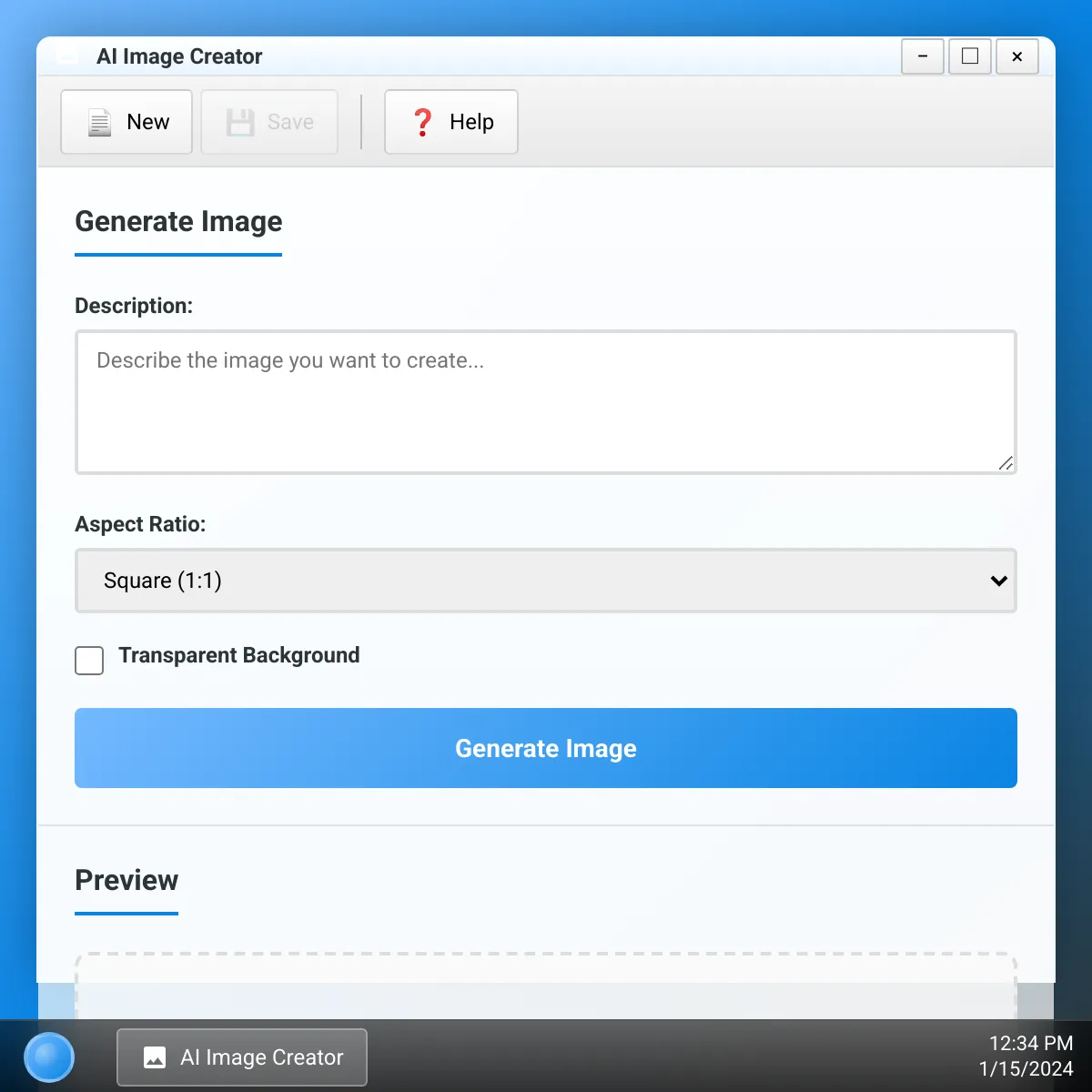 AI Image Creator - Windows 7