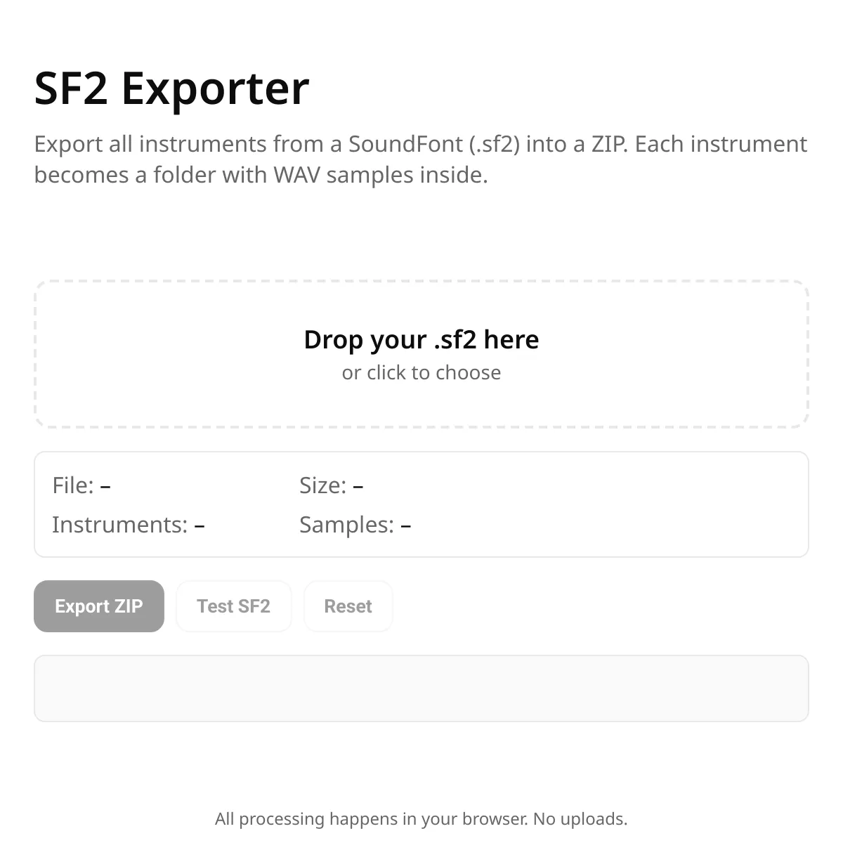 SF2 Exporter — Instruments to ZIP