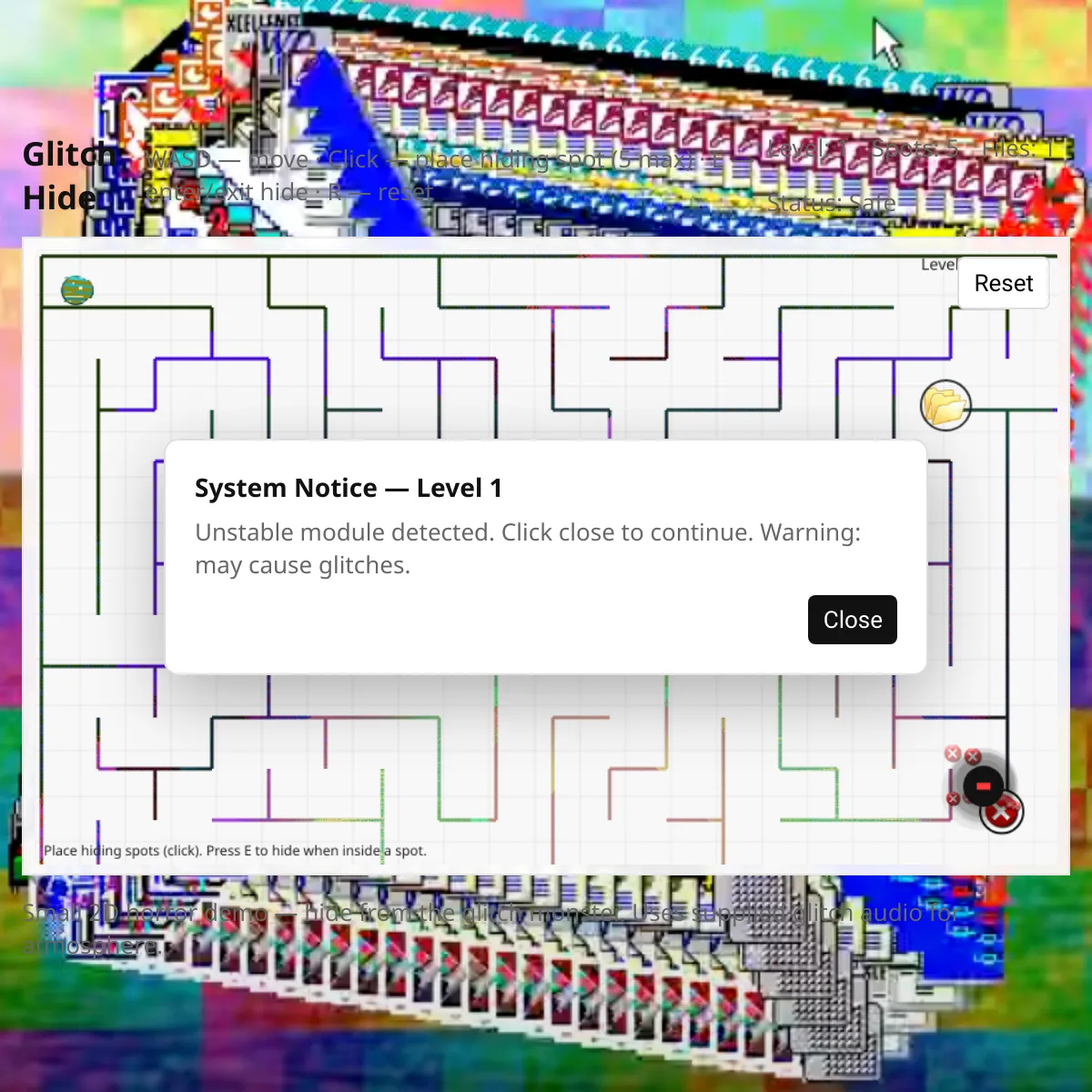 Glitch Hide — 2D Horror