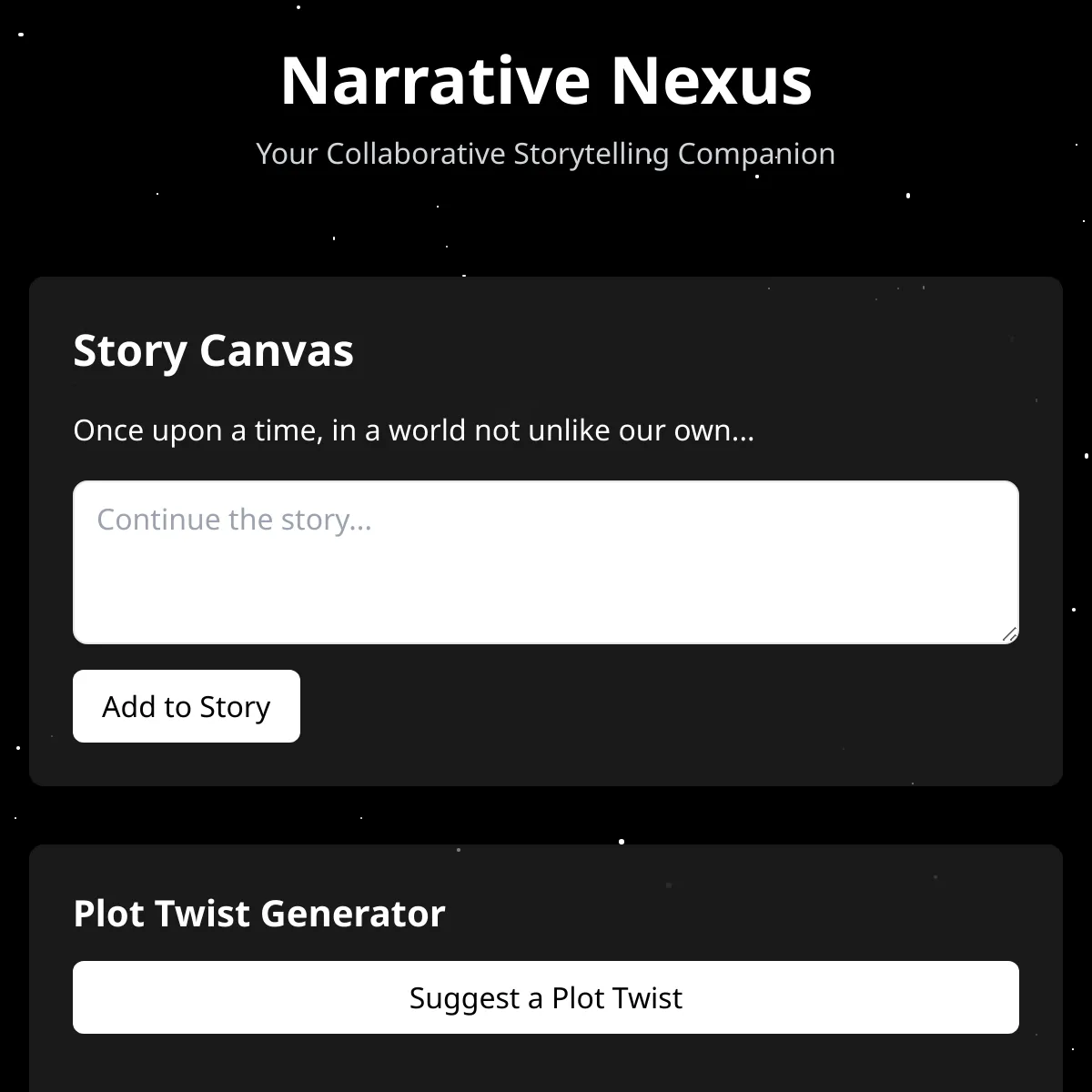 Narrative Nexus: Your Storytelling Companion