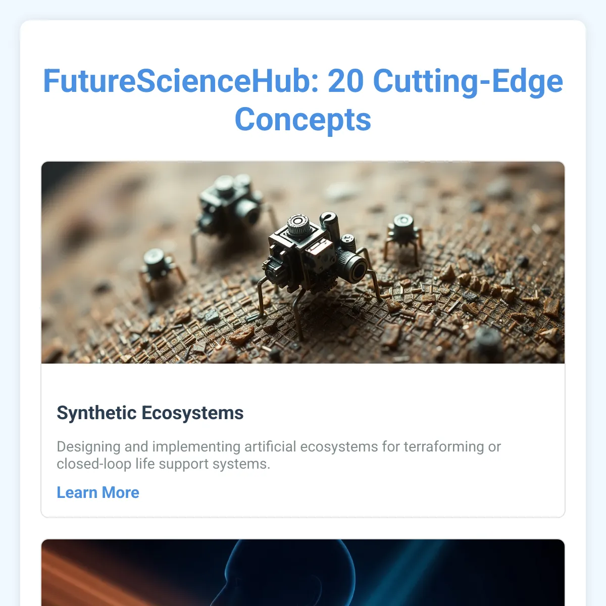 FutureScienceHub: 20 Cutting-Edge Concepts with Images