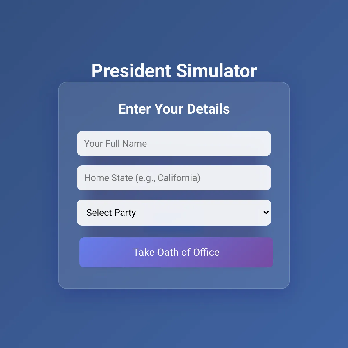 President Simulator - Lead America