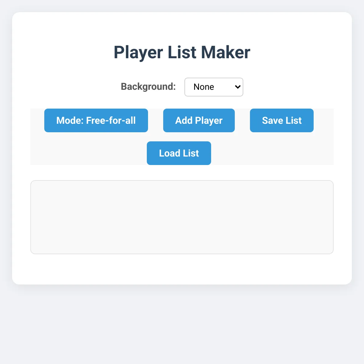 Player List Maker