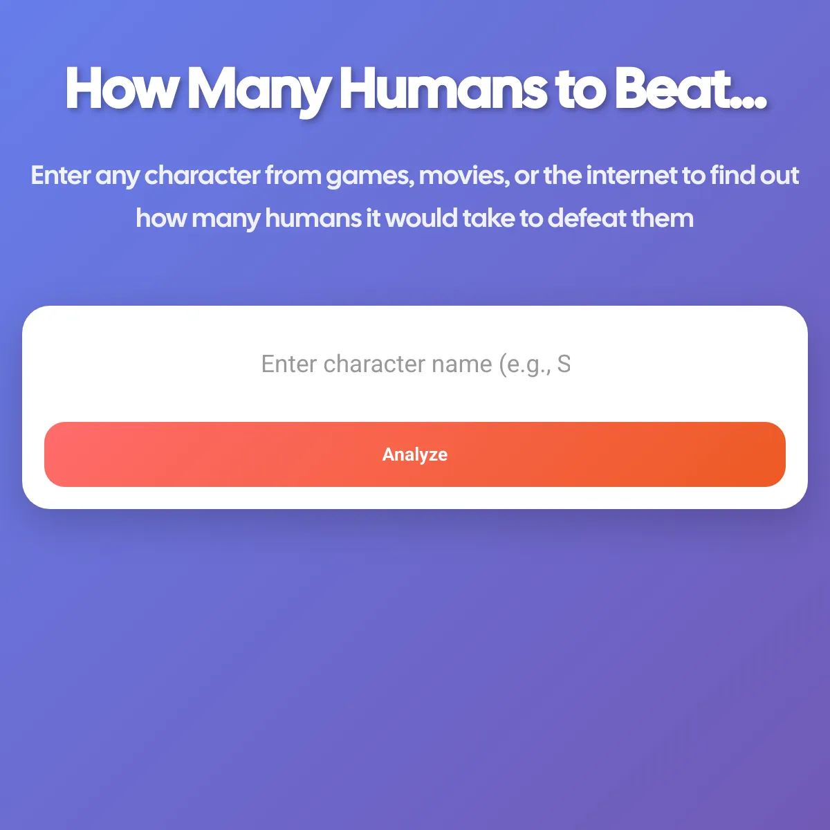 How Many Humans to Beat...
