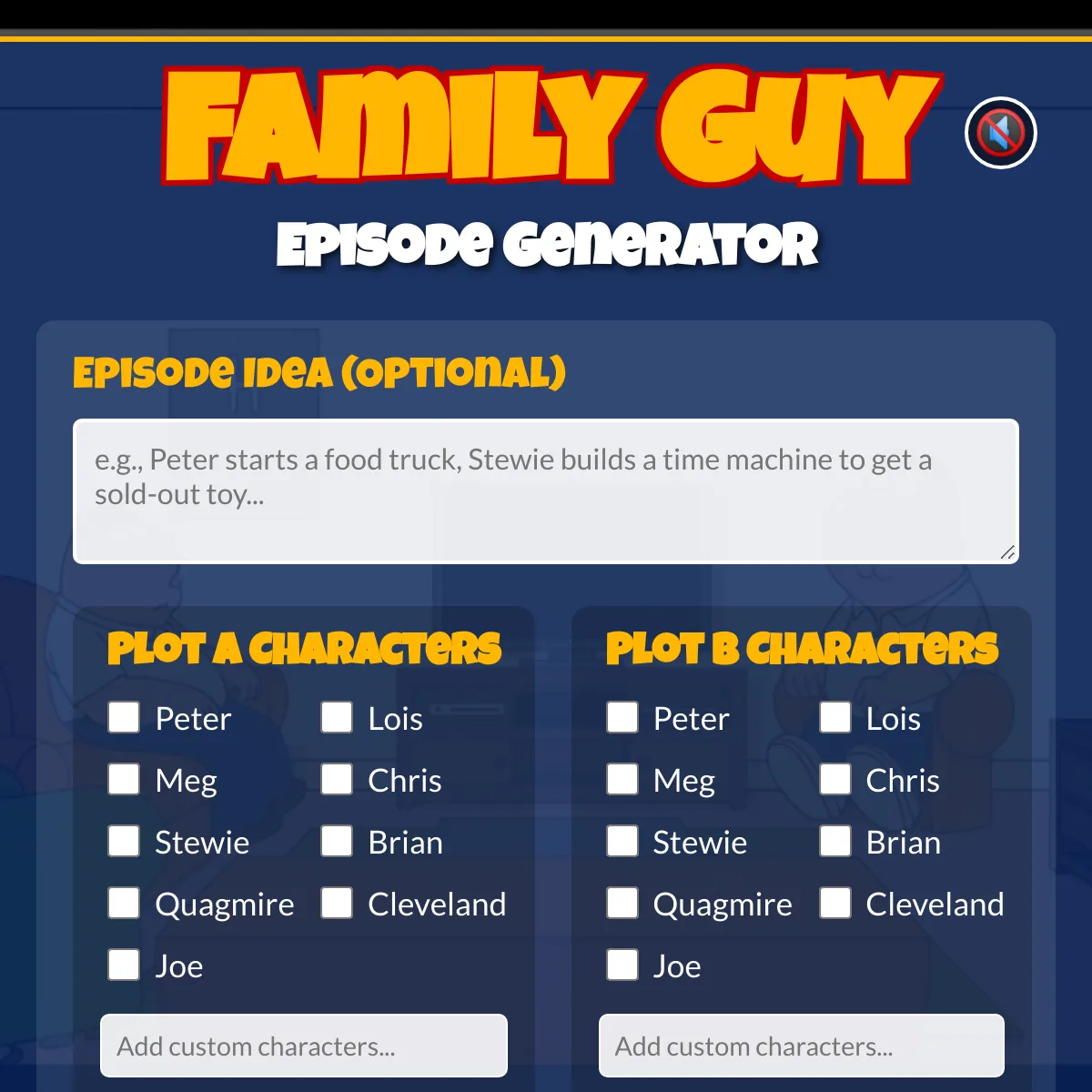 Family Guy Episode Generator