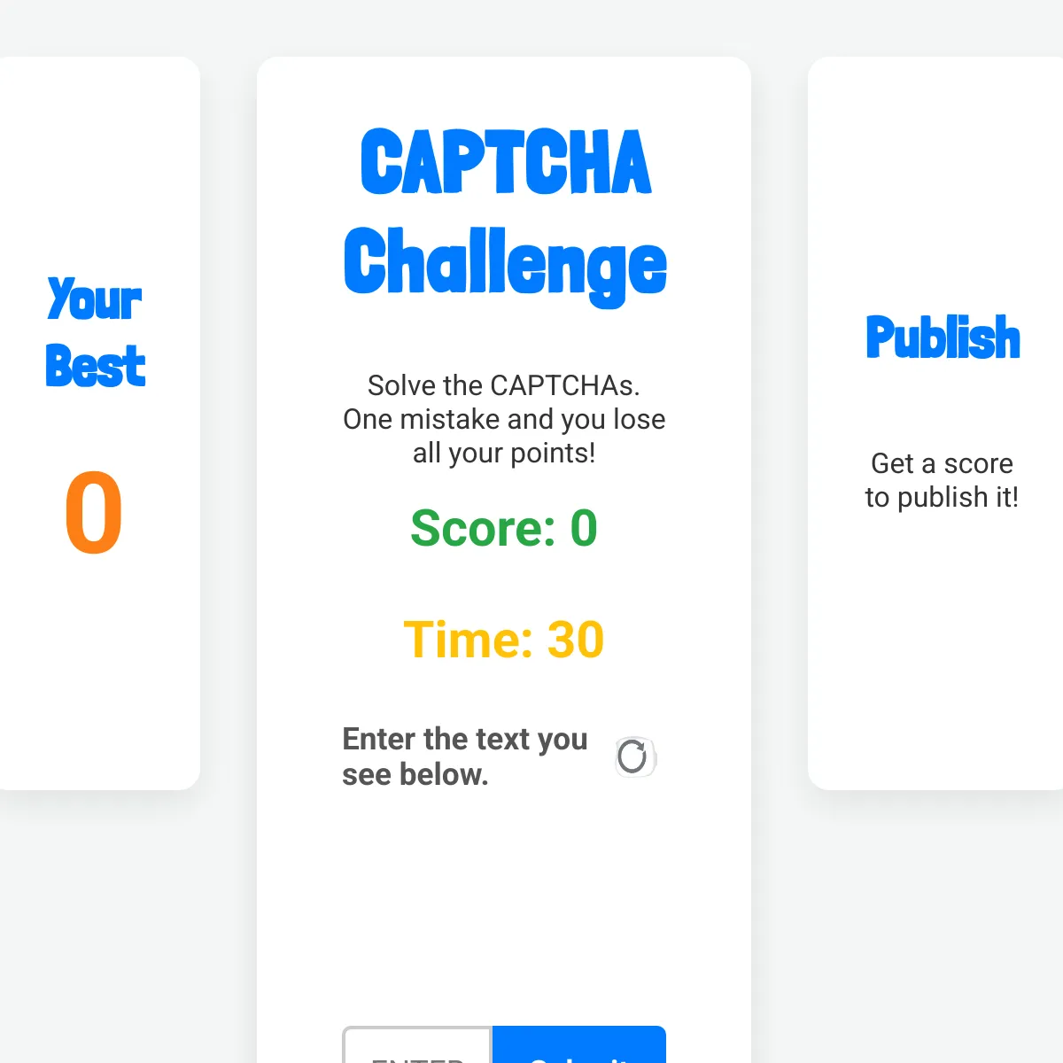 Infinite Captcha Tests