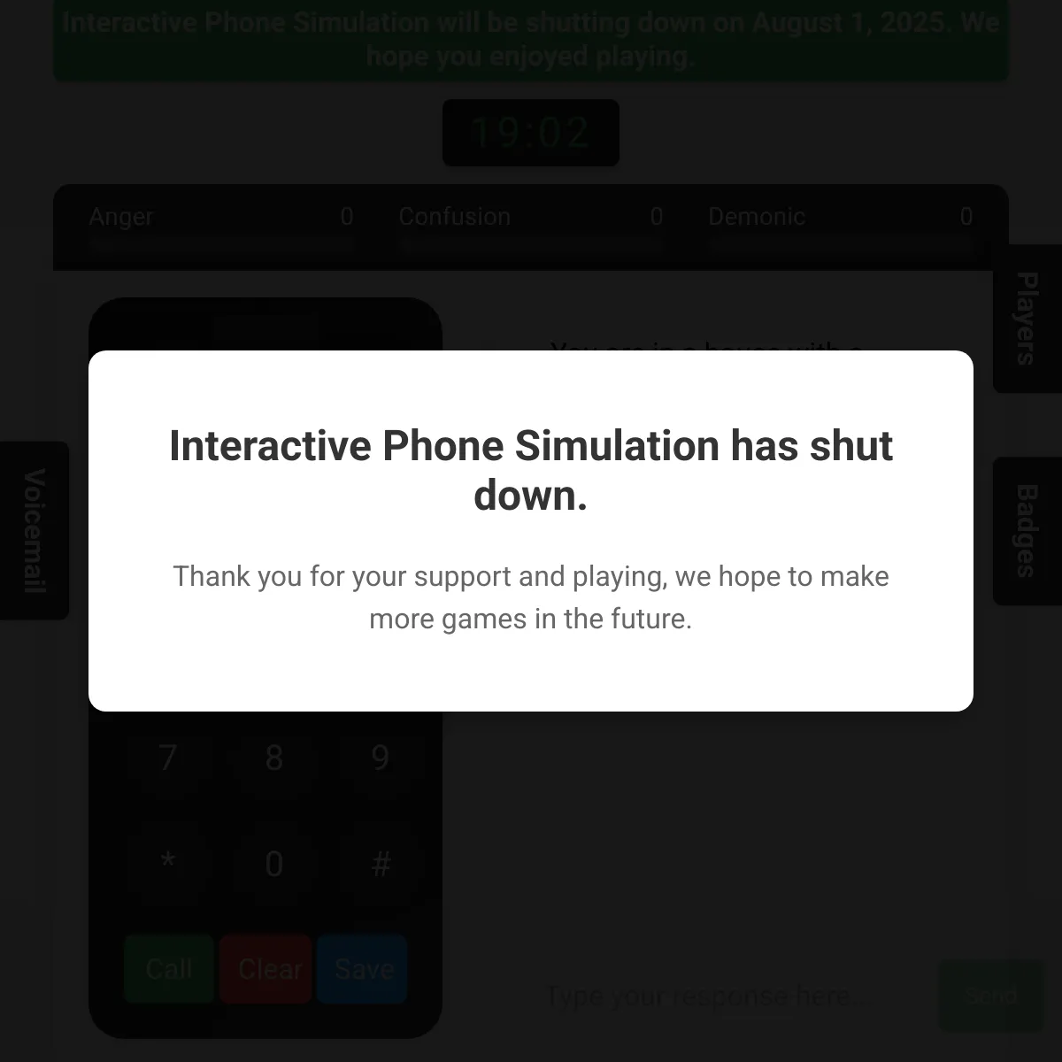 [SHUTDOWN] Interactive Phone Simulation