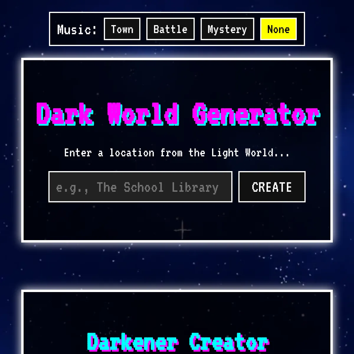 Deltarune Dark World Generator