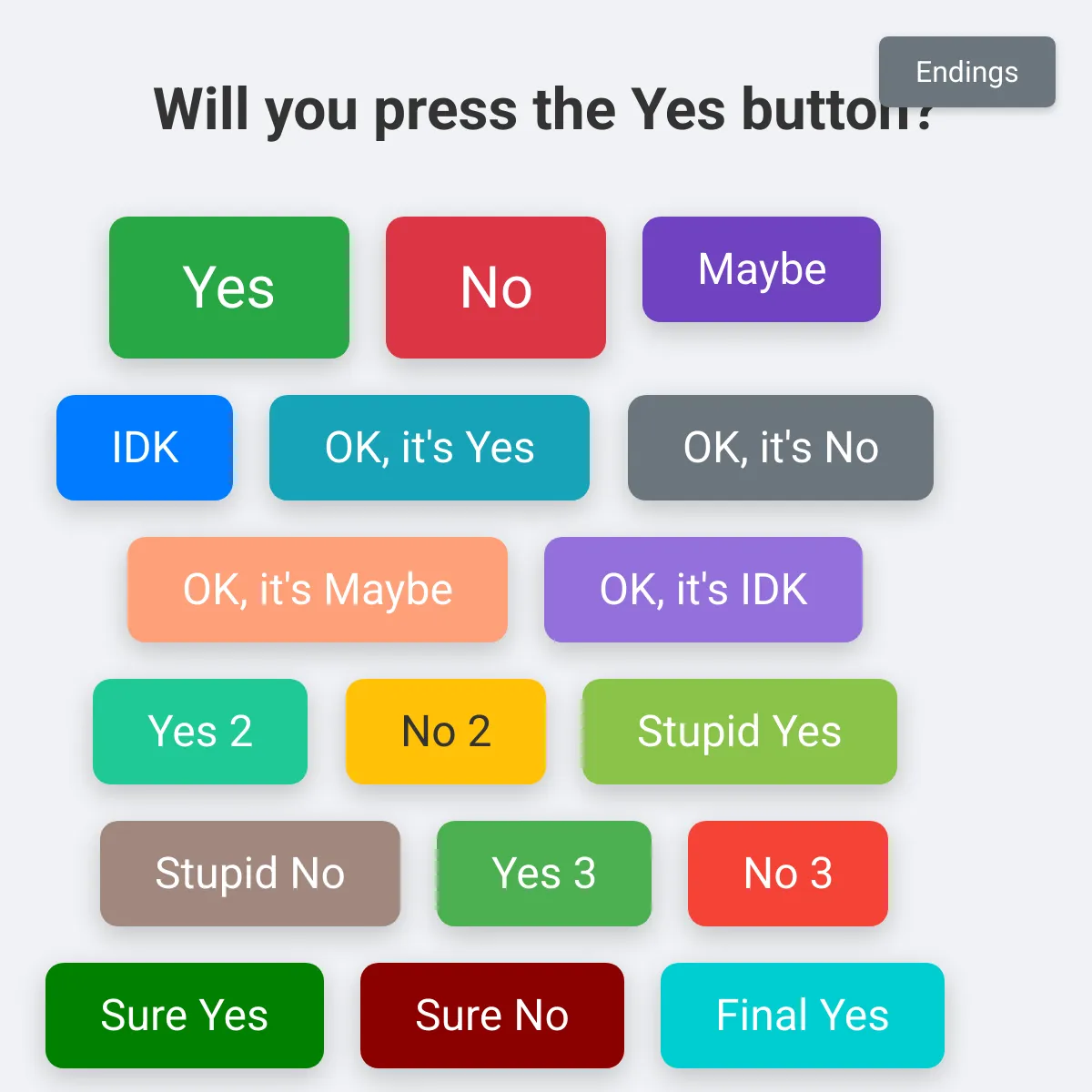 Yes No Buttons
