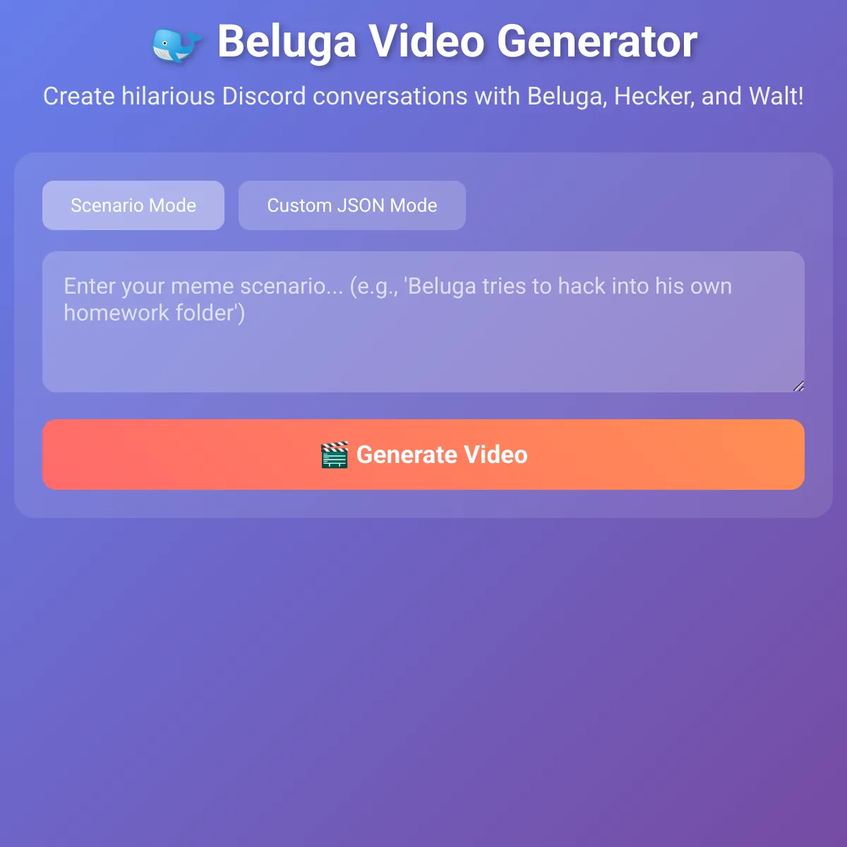 Beluga Video Generator