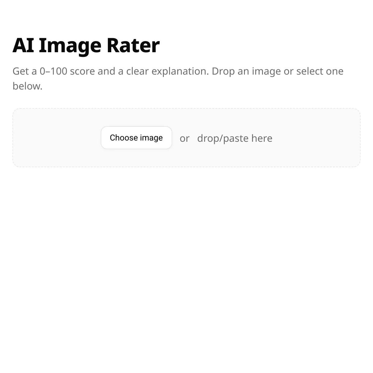 AI Image Rater