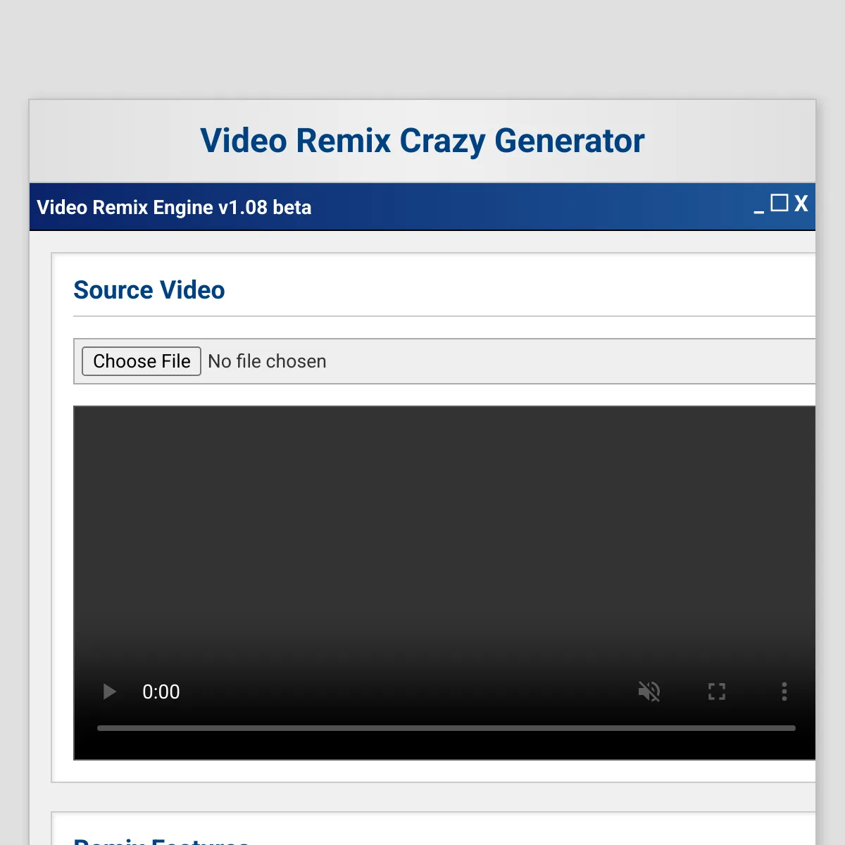 Video Remix Crazy Generator (2008 .CS Edition)