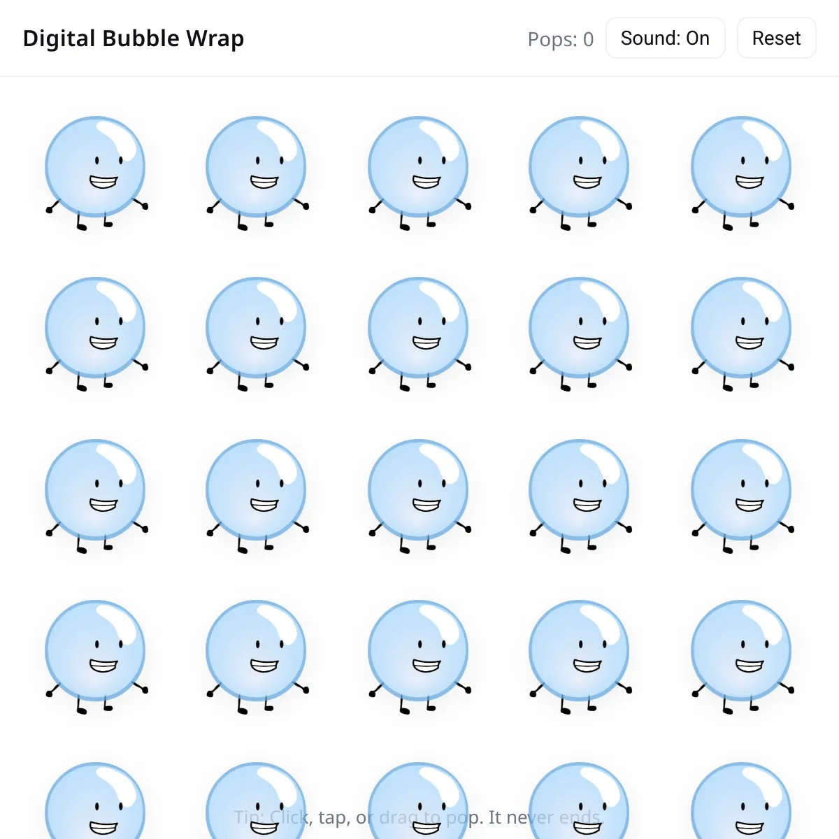Digital Bubble Wrap