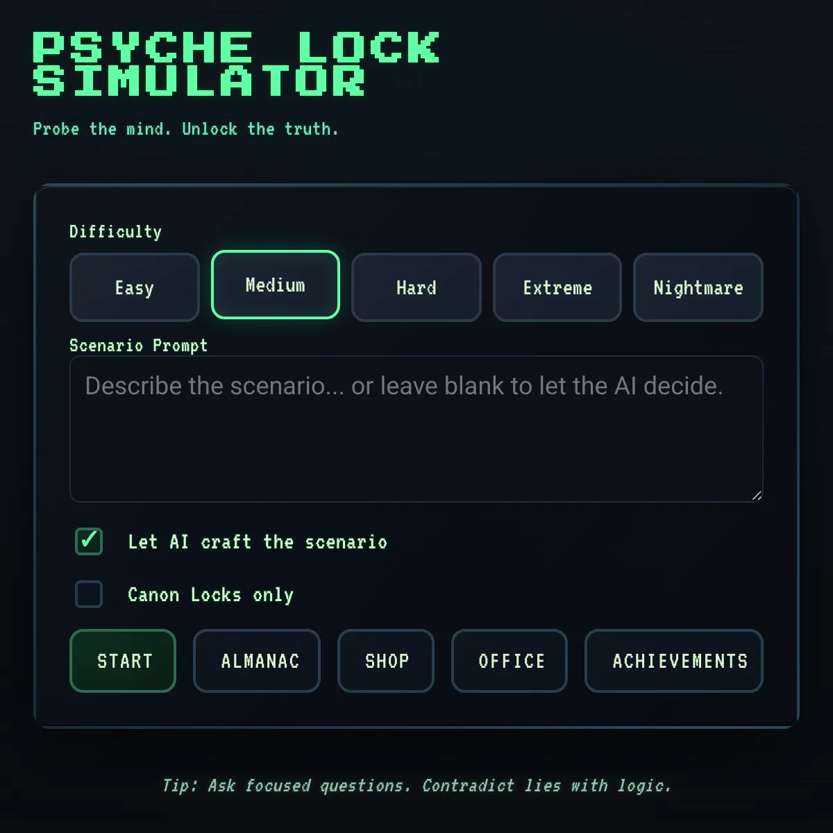 Psyche Lock Simulator