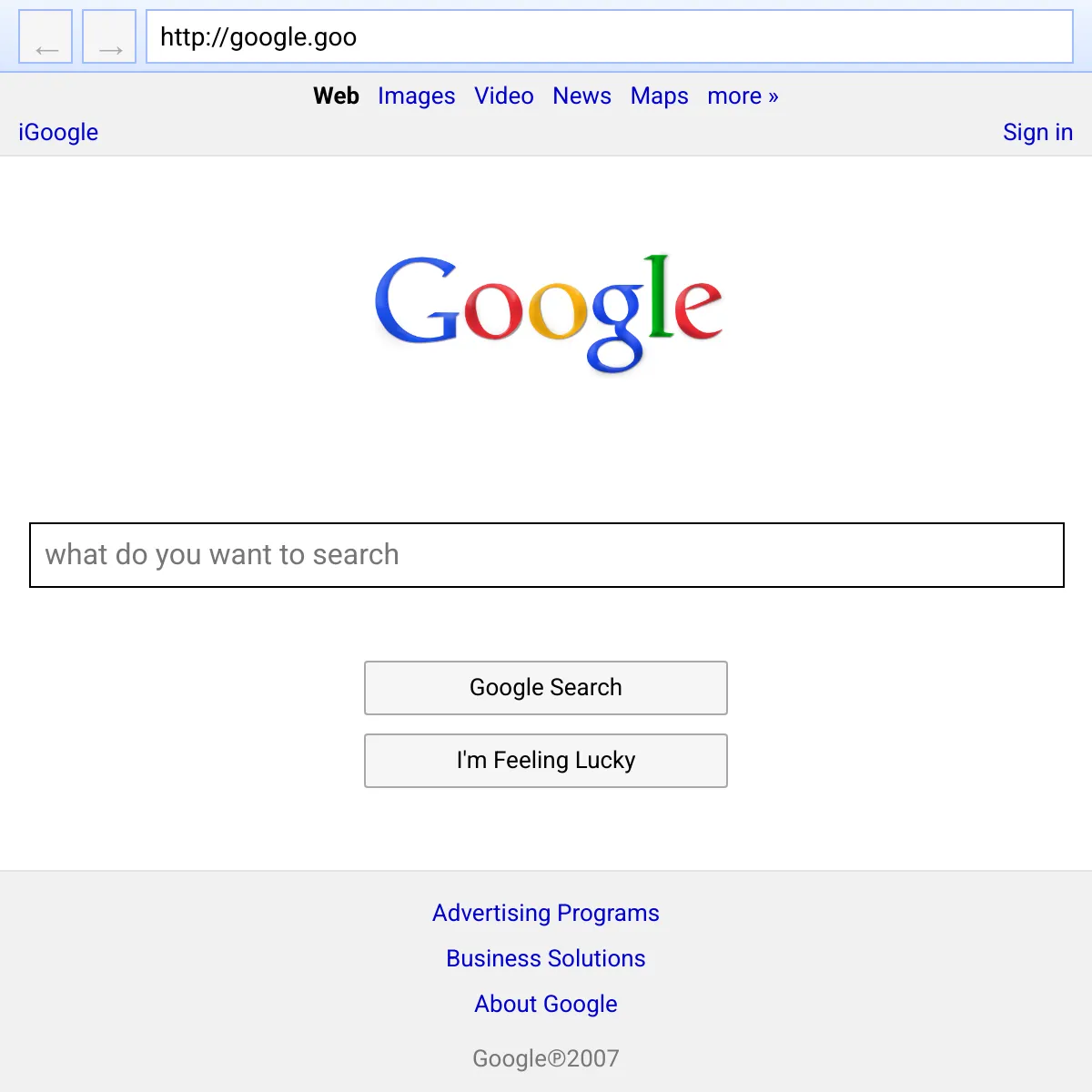 Google 2007 Remake